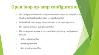 Op amp basics | PPTX