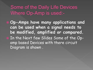 Presentation on Op-amp by Sourabh kumar | PPSX