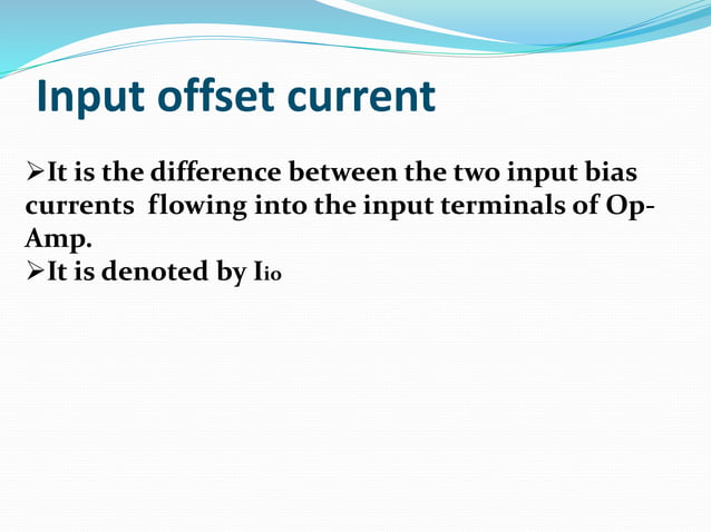 Operational amplifier parameters | PPTX