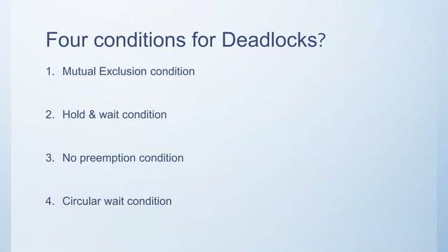 Dead Lock in operating system | PPTX | Operating Systems | Computer Software and Applications
