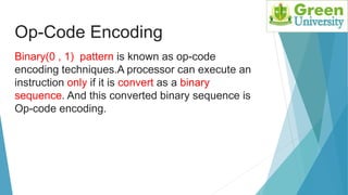 Op code encoding | PPT