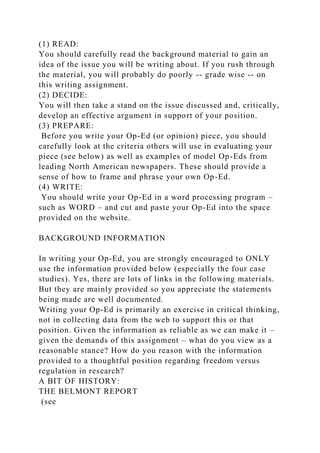 OP-ED TOPIC FOR 2012 FALLIntroduction. . .____________________.docx