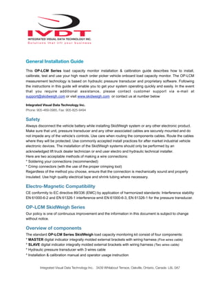 Order Picker Truck Load Capacity Monitor, SkidWeigh | PDF