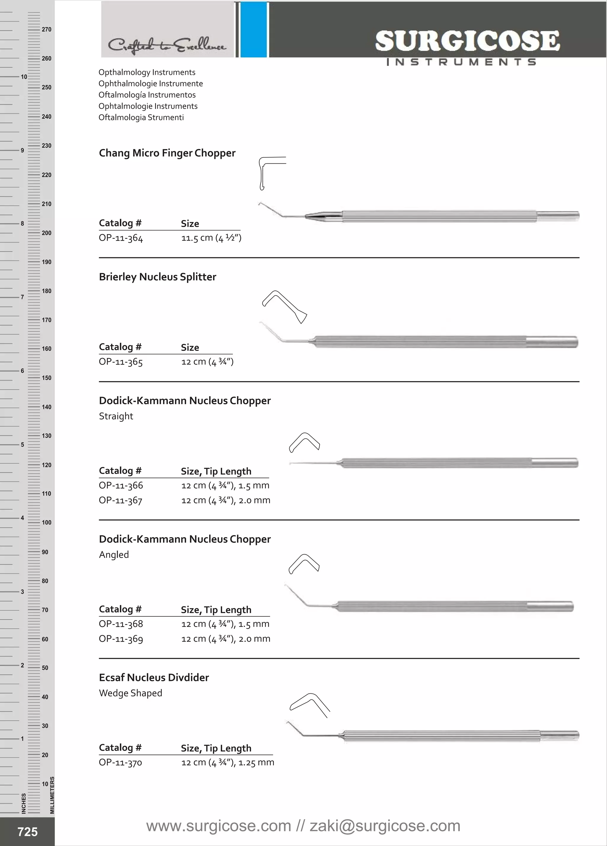 OPHTHALMIC SURGERY INSTRUMENTS [SURGICOSE] | PDF