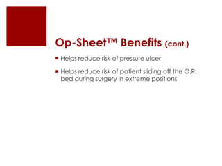 Op Sheet Presentation July 2011 | PPTX