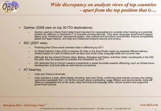 Outsourcing Destinations Where to Offshore? | PPT