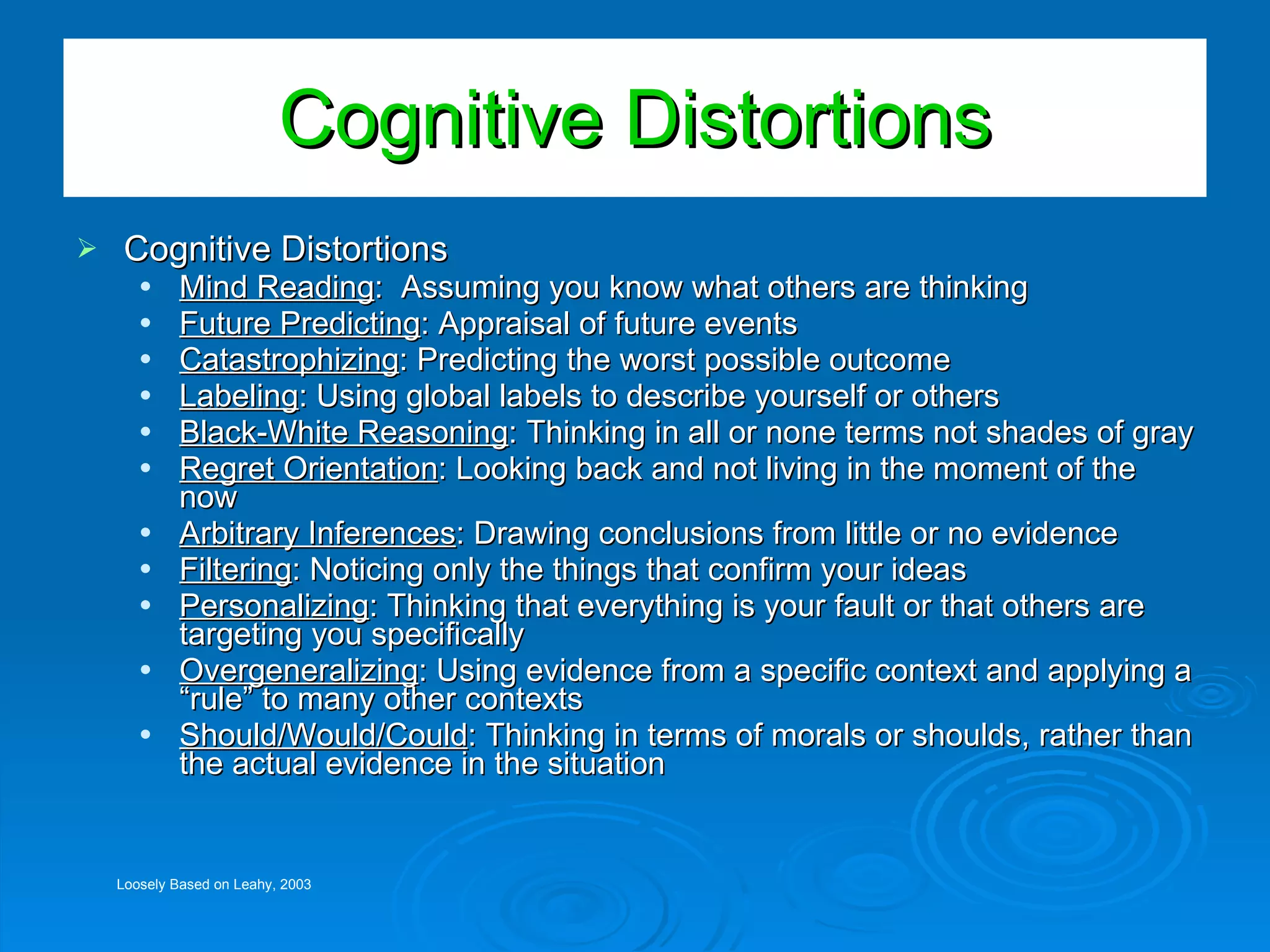 Opa basics of cognitive behavioral therapy | PPT