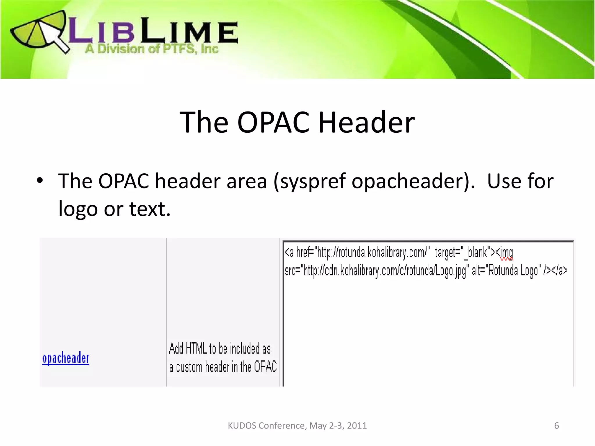 Opac customization | PDF