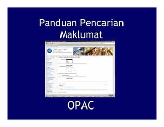 Opac Guide [MALAY] | PDF