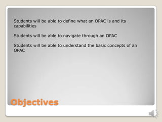 Opac introduction | PPTX