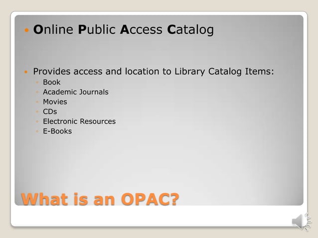 Opac introduction | PPTX | Search | Internet