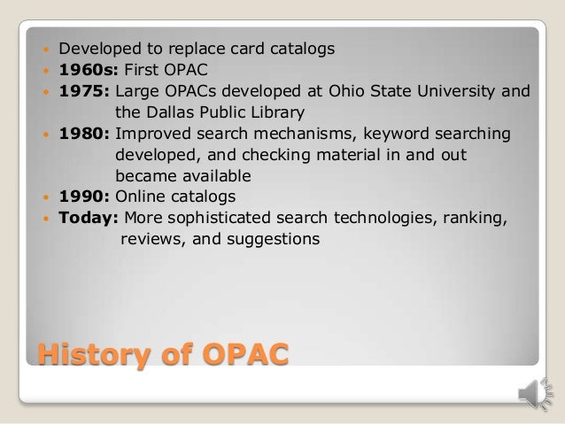 Opac introduction