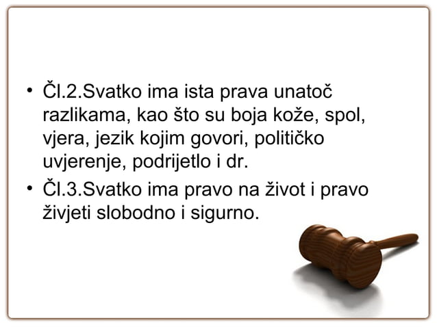Opća deklaracija o ljudskim pravima | PPT