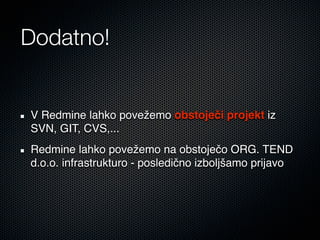 Subversion in Redmine implementacija | PPT
