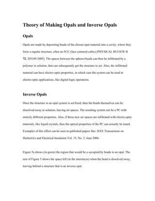 Opal and inverse opal structures for optical device applications | PDF