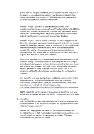 Opal case study 52 CCOT | DOC | College Education | Education