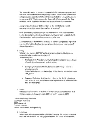 Opal case study 52 CCOT | DOC | College Education | Education