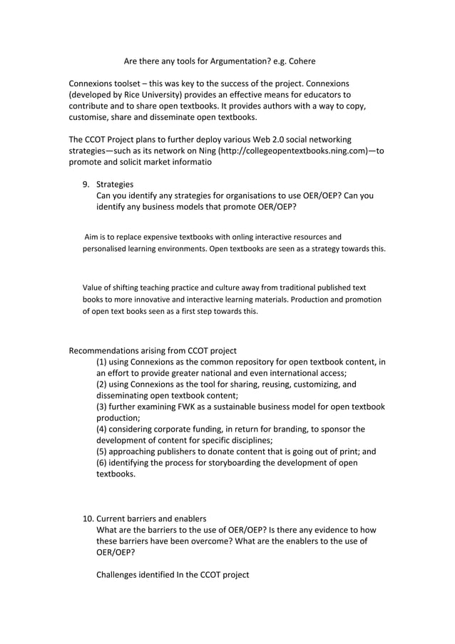 Opal case study 52 CCOT | DOC | College Education | Education