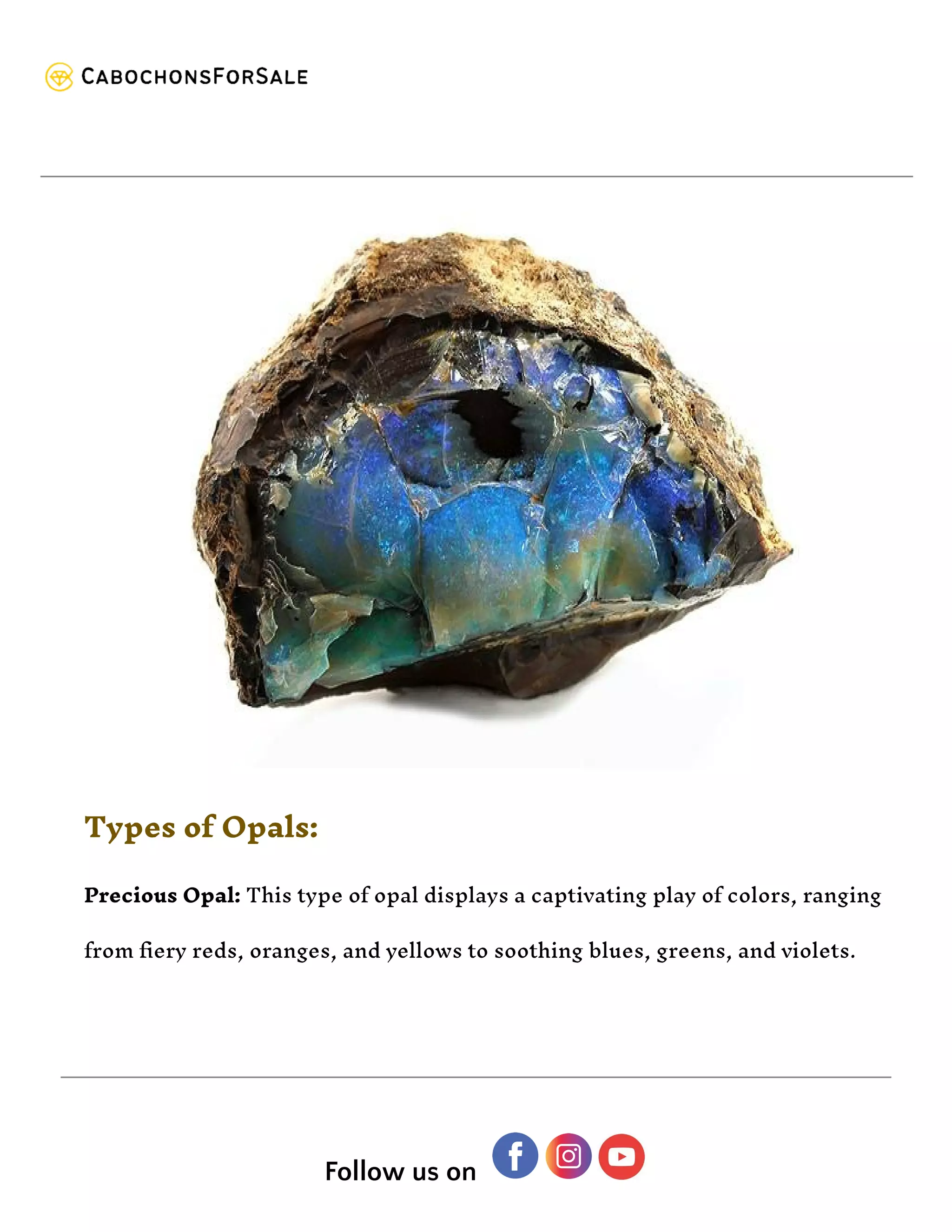 Opal Gemstone: A Mesmerizing Play of Colors | PDF