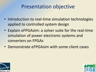 OPAL-RT eFPGAsim Power Electronic Real-time Simulator | PDF | Computing | Technology & Computing