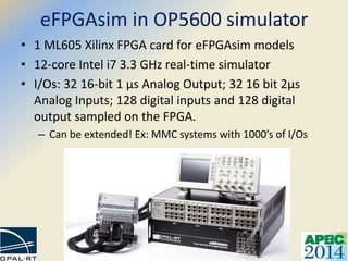 OPAL-RT eFPGAsim Power Electronic Real-time Simulator | PDF | Computing | Technology & Computing