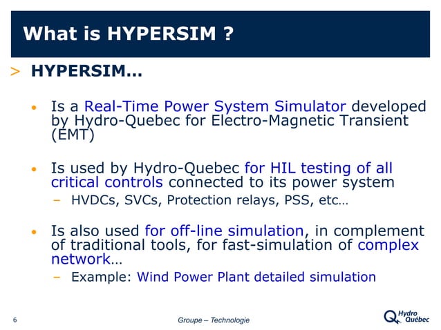 OPAL-RT & Hydro-Quebec - HYPERSIM | PDF | Power and Energy Industry ...