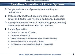 OPAL-RT Model-In-the-Loop real-time simulation | PDF