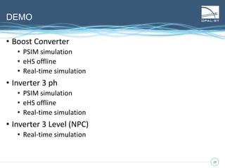 OPAL-RT - PSIM & eHS Interface | PDF