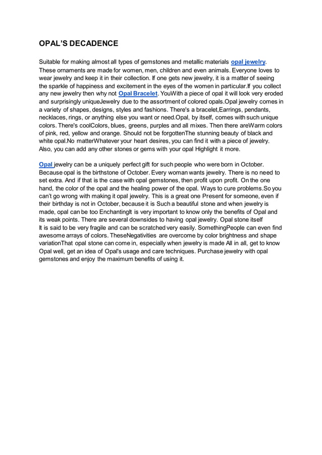 Opal’s decadence | PDF