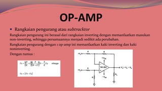 penguat dan op amp | PPTX
