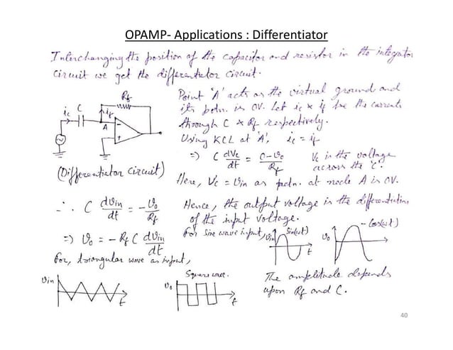 OPAMP.pdf on operational amplifiers and electronics | PPT