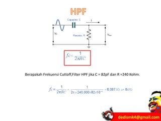APLIKASI OPAMP sebagai RANGKAIAN FILTER | PPTX