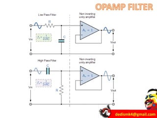 APLIKASI OPAMP sebagai RANGKAIAN FILTER | PPT