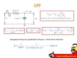 APLIKASI OPAMP sebagai RANGKAIAN FILTER | PPT