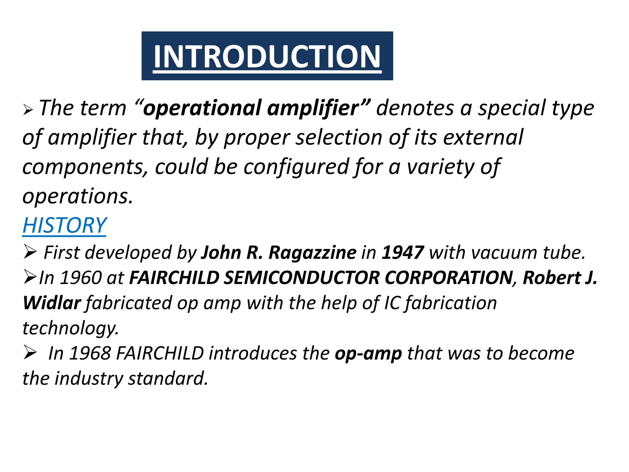 Op amp(operational amplifier) | PPTX