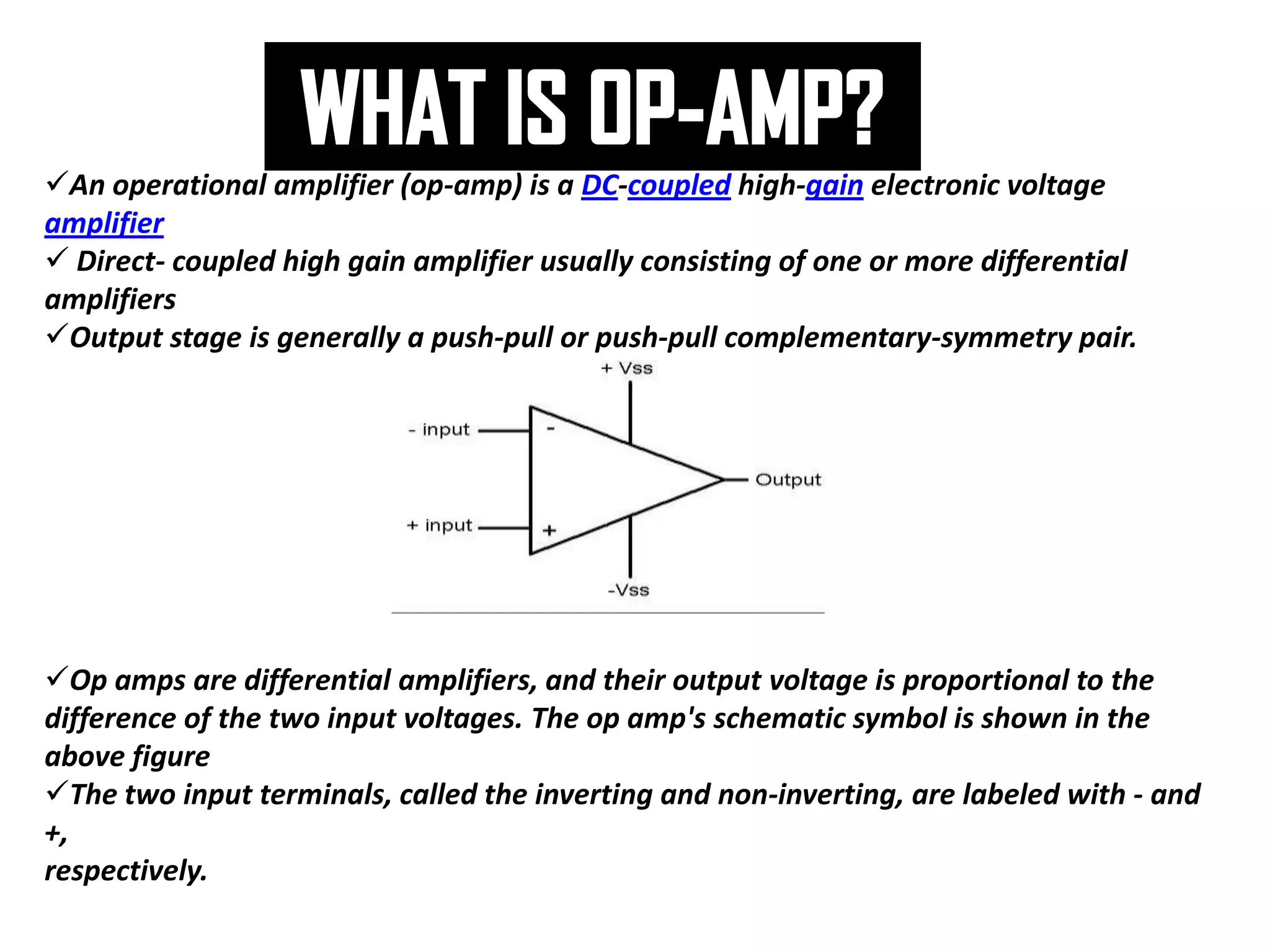 Op amp(operational amplifier) | PPTX