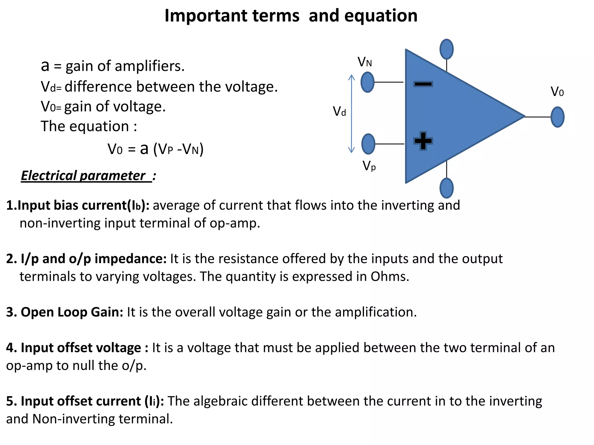 Op amp(operational amplifier) | PPTX