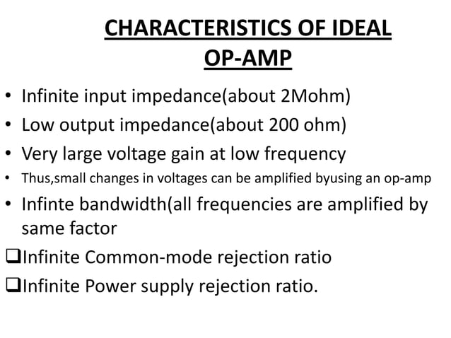 Op amp(operational amplifier) | PPTX