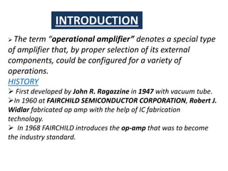 Op amp(operational amplifier) | PPTX