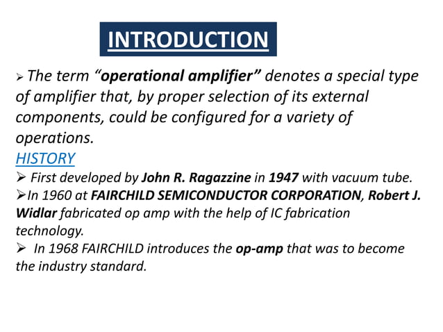 Op amp(operational amplifier) | PPTX