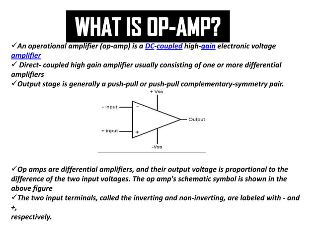 Op amp(operational amplifier) | PPTX