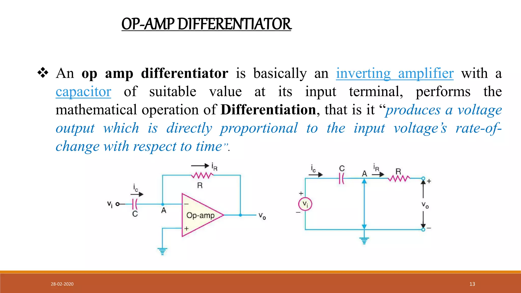 OPAMP integrator & differentiator.pptx
