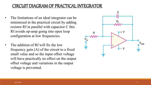 OPAMP integrator & differentiator.pptx | Digital Audio | Computer Software and Applications