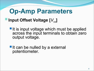 Operational amplifiers and it's Parameters.ppt