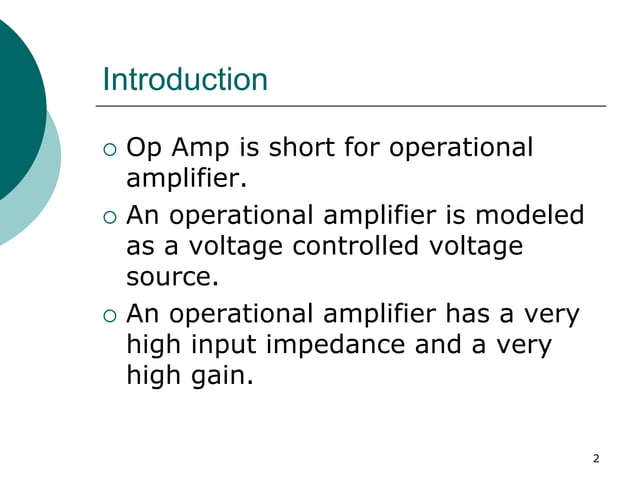 op amp presentation electronic circuit design | PPT