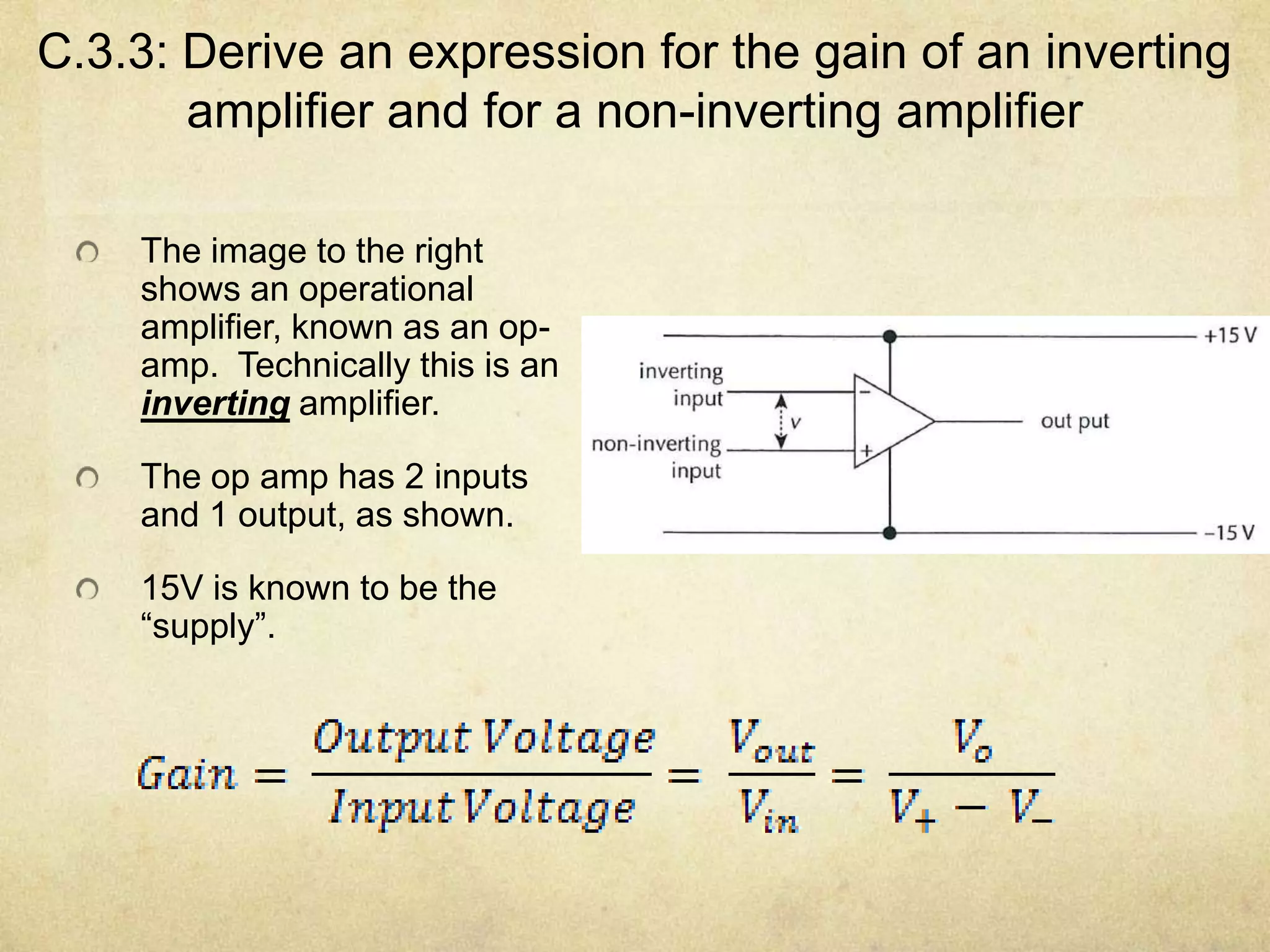 Op amps explained | PPTX | Computer Networking | Computing