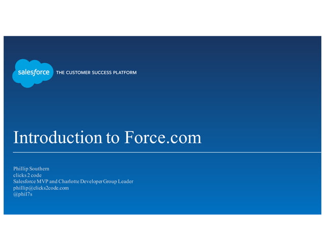Introduction to Force.com