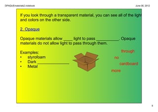 Opaque materials | PDF