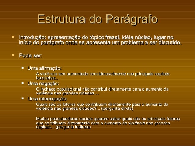 O parágrafo na composição do texto