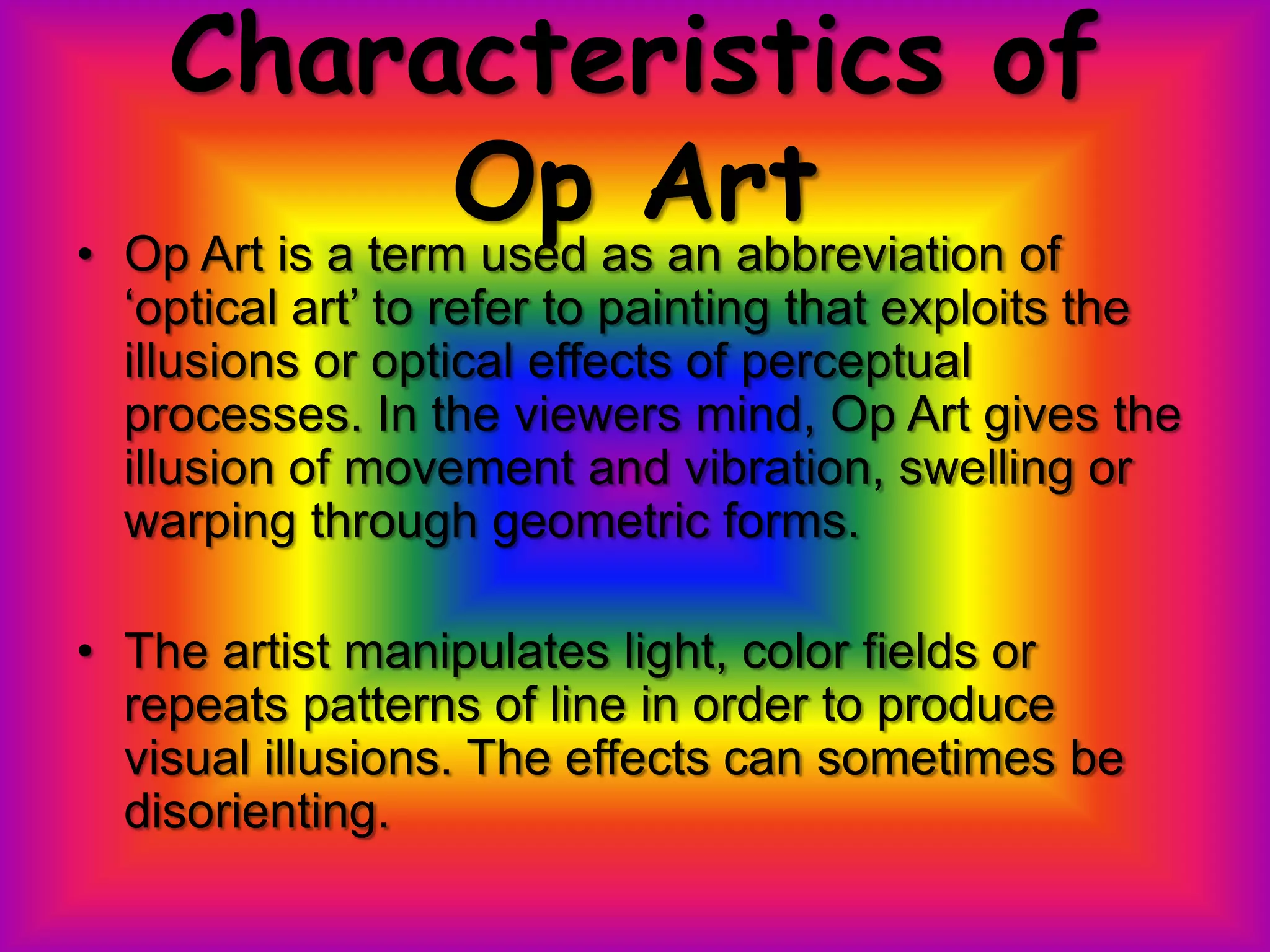 Op Art By: Christina Anderson | PPTX